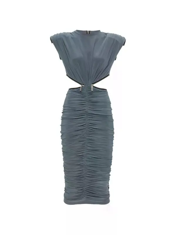 MITILIANE COUTURE Zipped Cut-out Mini Dress - Grey