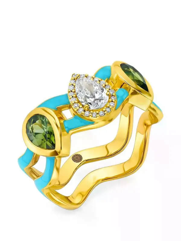 BUDDHA MAMA Tourmaline And Diamond Ring