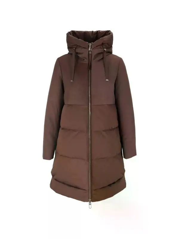 DUNO Hooded Panelled Oversized Coat