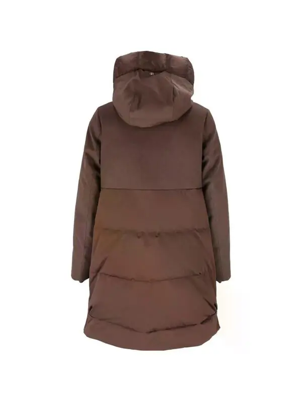DUNO Hooded Panelled Oversized Coat