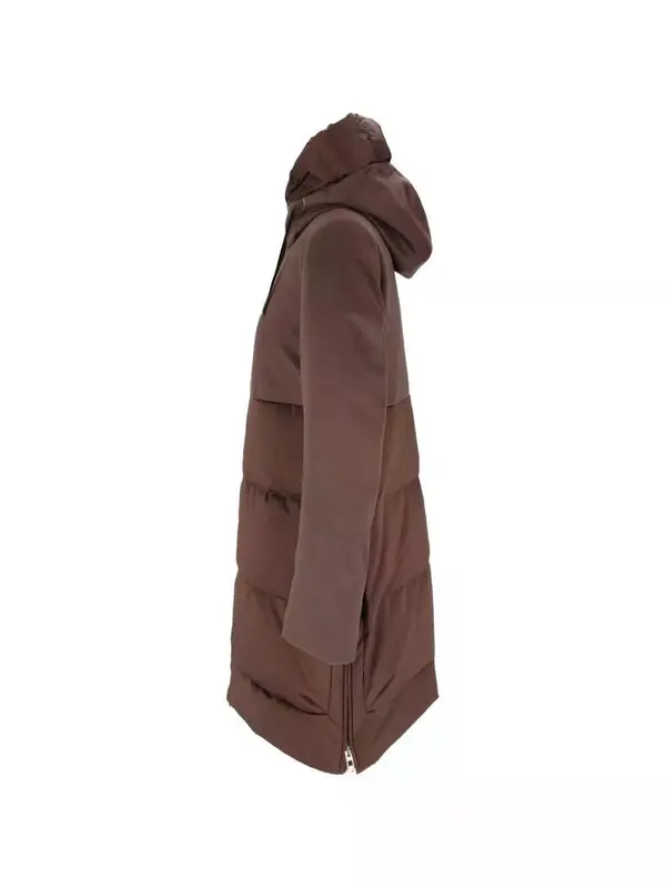 DUNO Hooded Panelled Oversized Coat