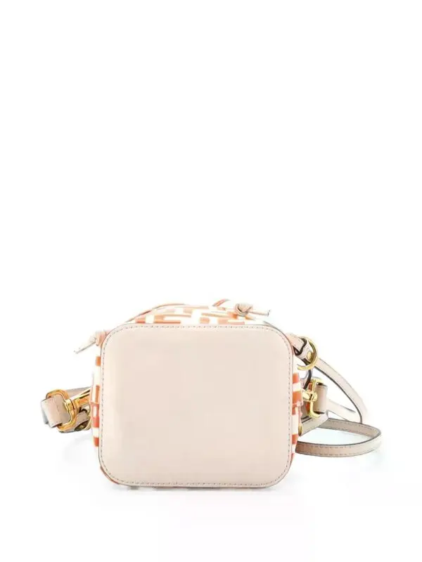 Fendi Mon Tresor Zucca Embossed Leather Mini Bucket Bag
