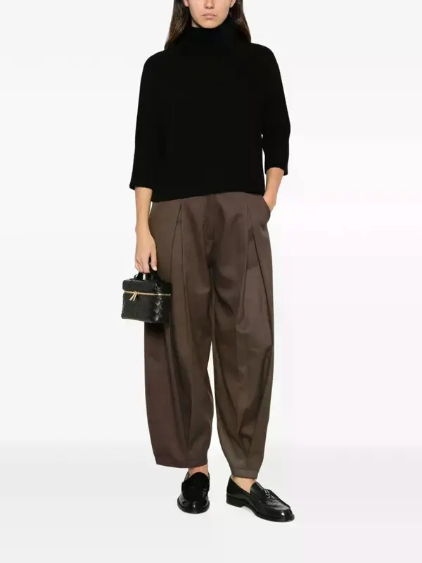 VELA SHOP Ribbed-knit High-neck Sweater