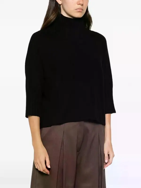 VELA SHOP Ribbed-knit High-neck Sweater