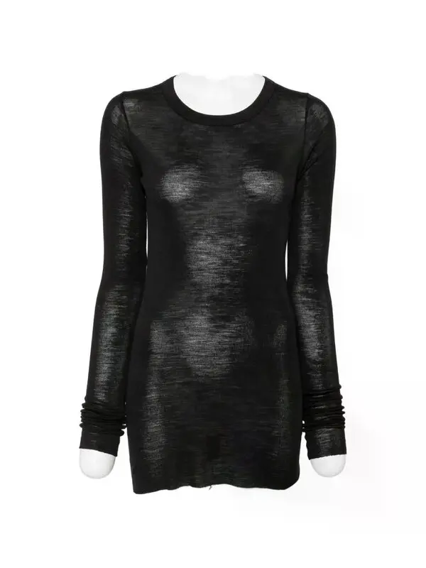 Rick Owens Rib T-shirt - Black