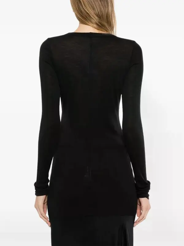 Rick Owens Rib T-shirt - Black