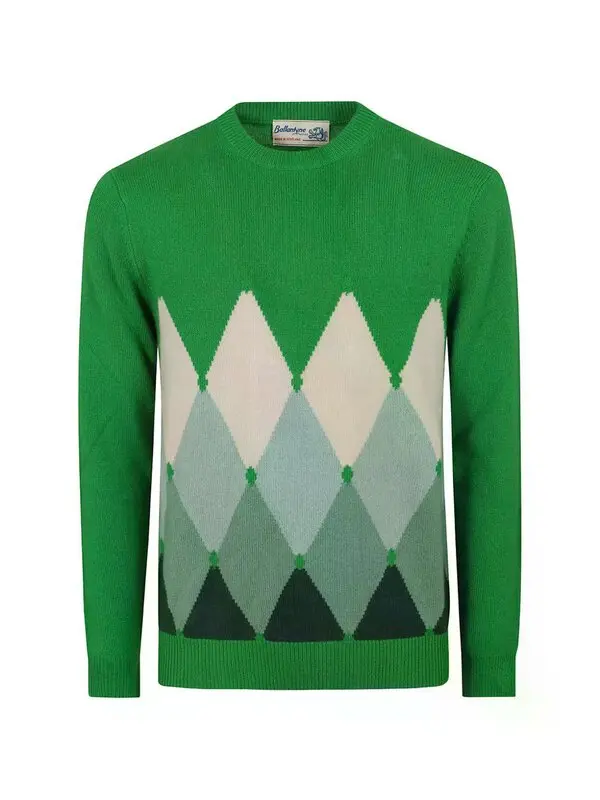 BALLANTYNE Argyle-knit Cashmere Sweater