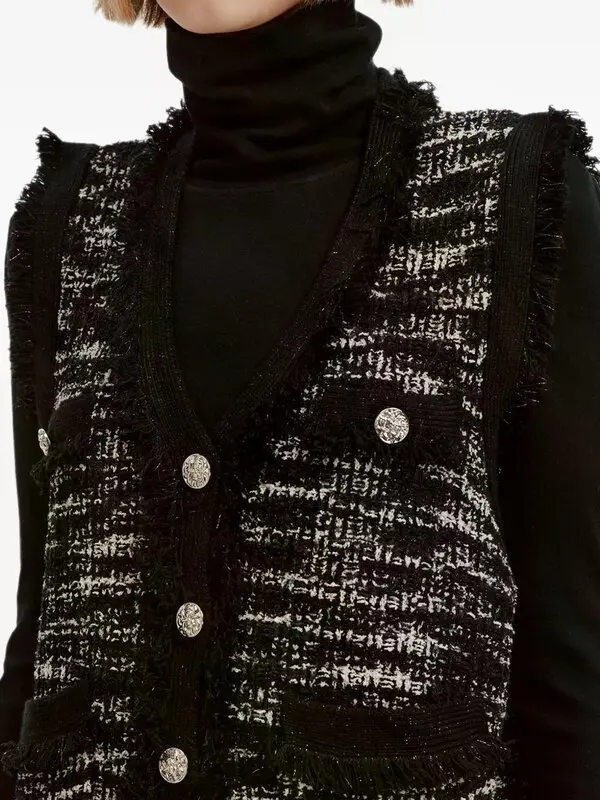 B+AB Fringe-trim Button-up Gilet