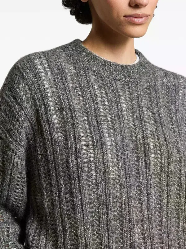 Peserico Sequin-embellished Ribbed-knit Sweater