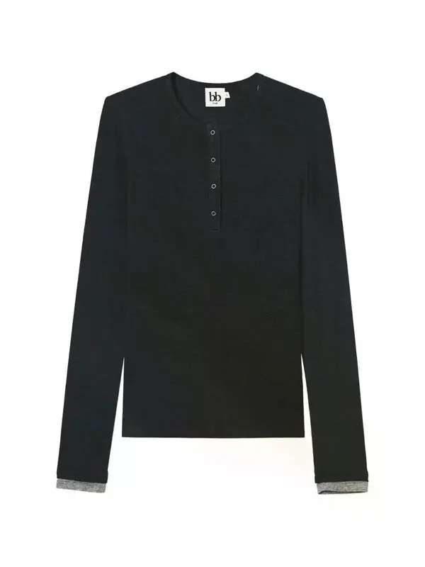 B+AB Long-sleeve Henley T-shirt
