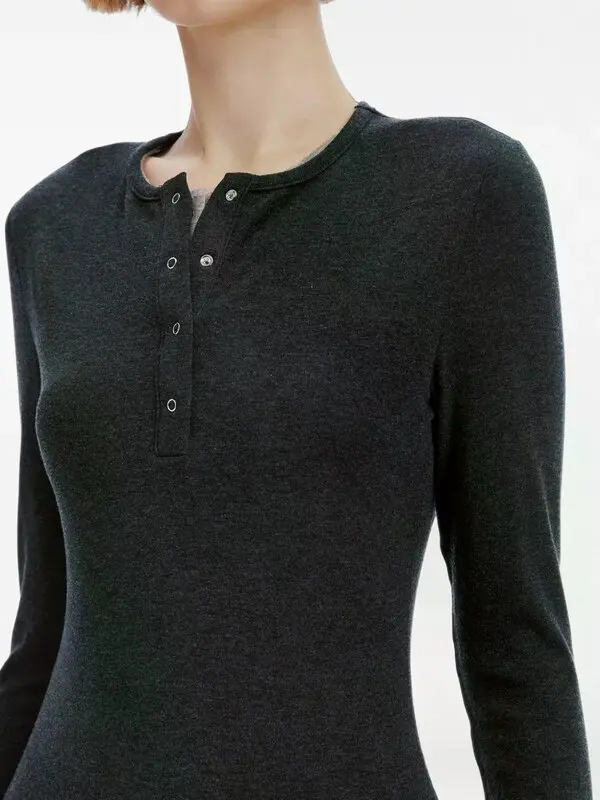 B+AB Long-sleeve Henley T-shirt
