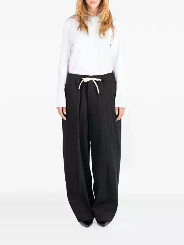 SOCIETE ANONYME Helsinki Pleated Drawstring-waist Trousers - Black