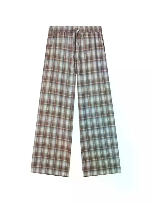 B+AB Plaid Wide-leg Trousers