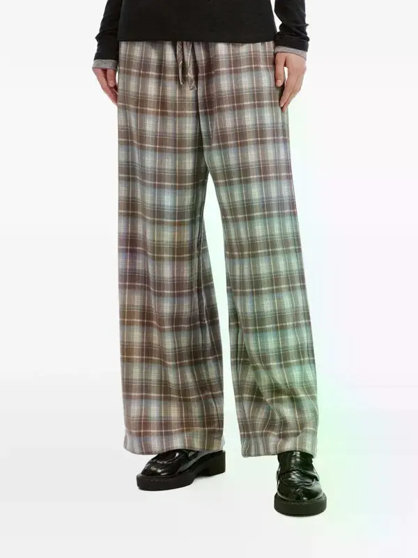 B+AB Plaid Wide-leg Trousers