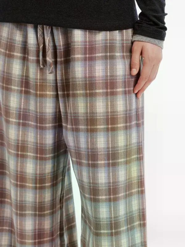 B+AB Plaid Wide-leg Trousers