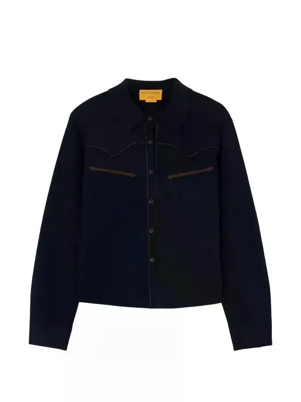 Guest In Residence Western-style Knit Shirt - Blue