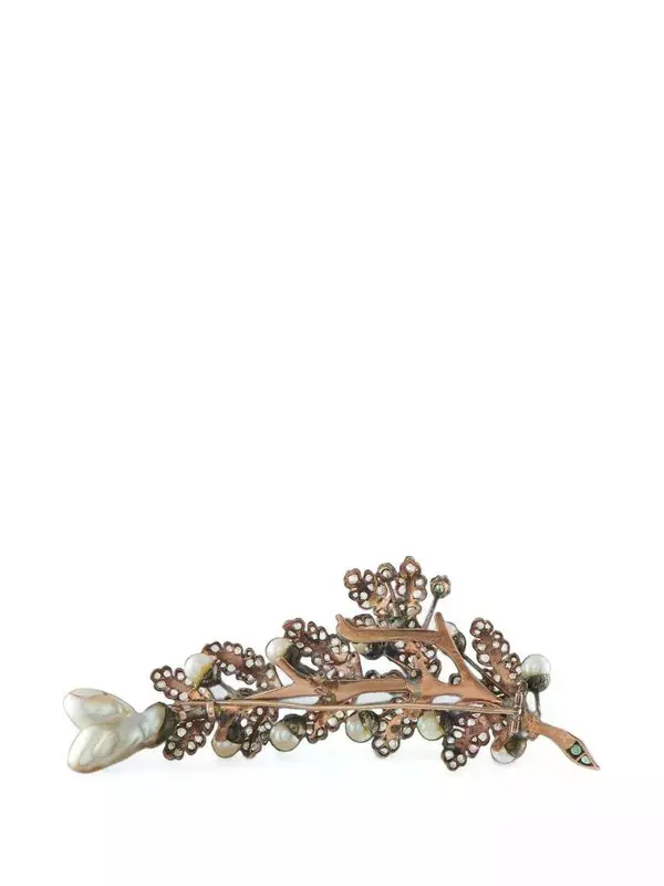 LB EXCLUSIVE Diamond And Emerald Brooch