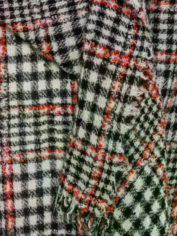 Faliero Sarti Check-pattern Frayed-edge Scarf
