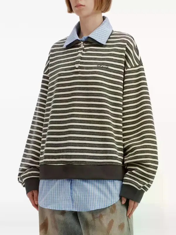 TOUT A COUP Striped Layered Sweater