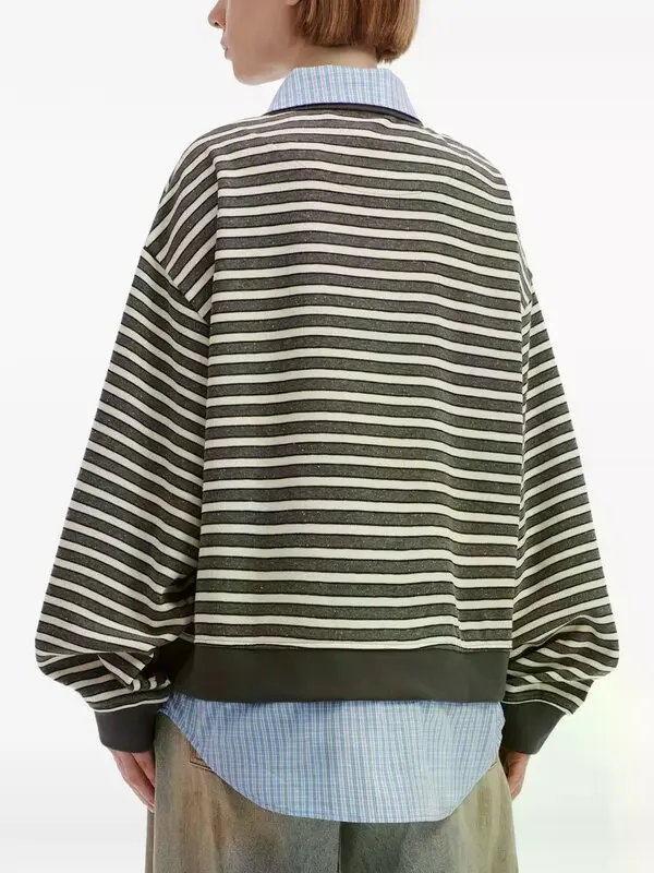 TOUT A COUP Striped Layered Sweater
