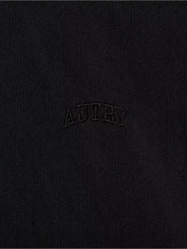 AUTRY Logo-embroidered Cotton T-shirt