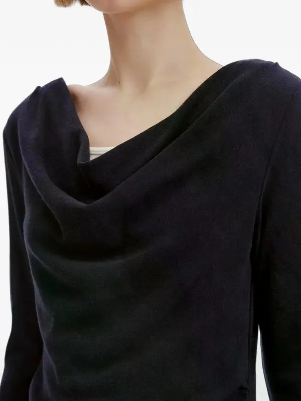 B+AB Cowl-neck Layered-effect Top
