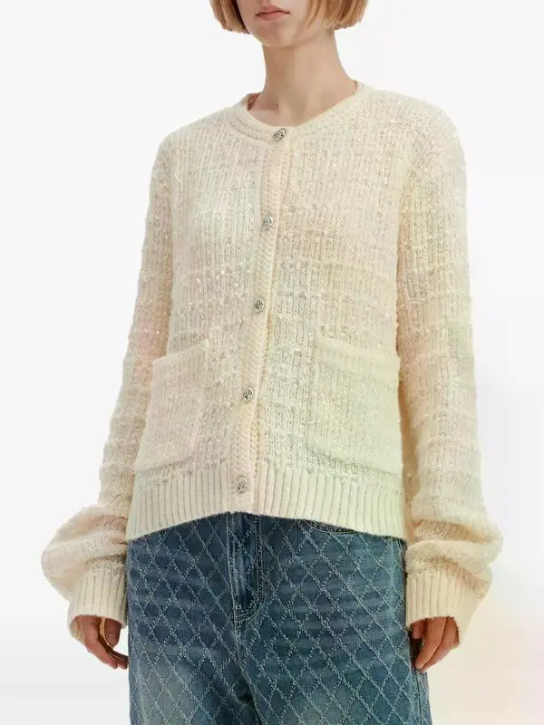 B+AB Sequin-embellished Bouclé Cardigan