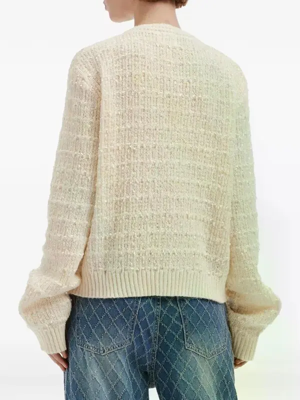 B+AB Sequin-embellished Bouclé Cardigan
