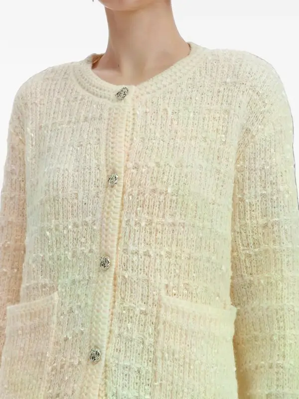 B+AB Sequin-embellished Bouclé Cardigan