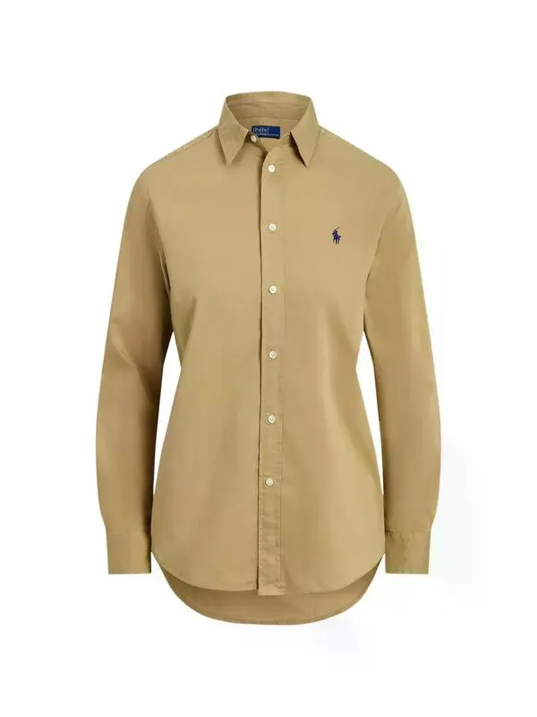 Polo Ralph Lauren Logo-embroidered Button-down Shirt - Neutrals