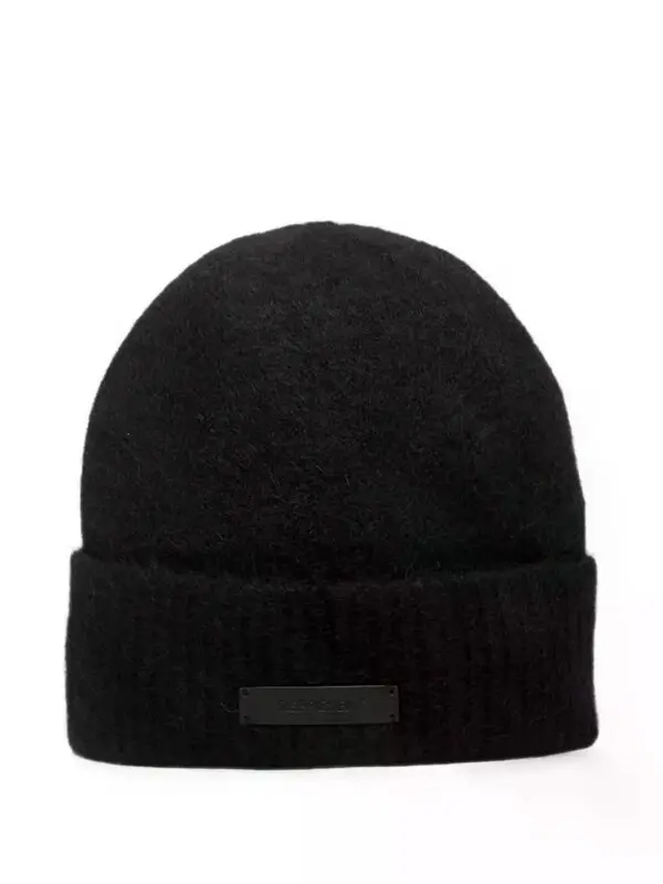 REPRESENT Vandal Logo-plaque Beanie Hat - Black