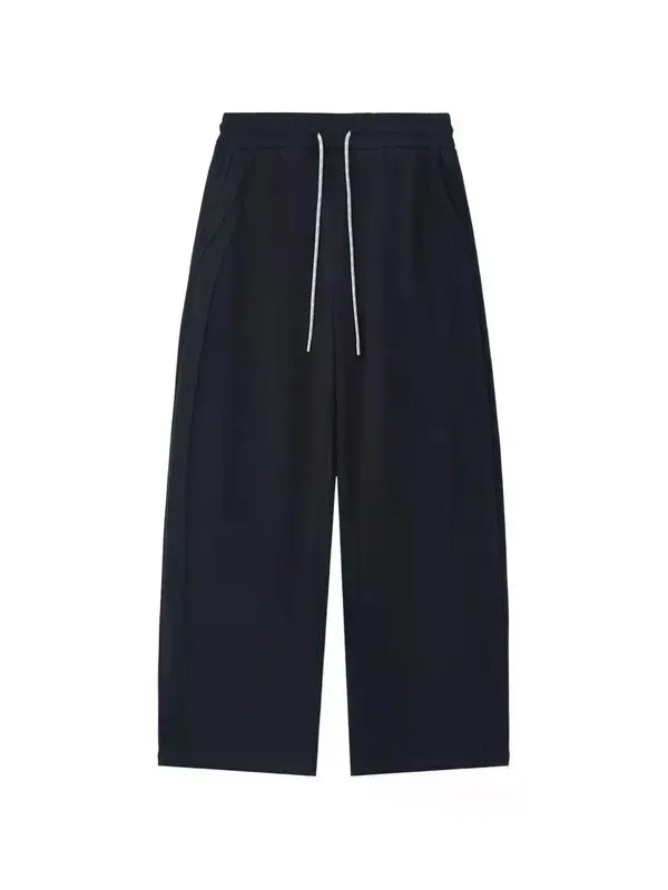 TOUT A COUP Drawstring Wide-leg Track Pants - Blue