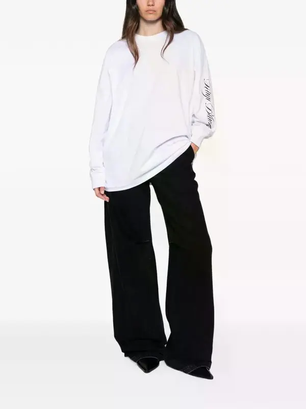 11 11 L.U.C.K. Logo-print Long-sleeve Sweatshirt