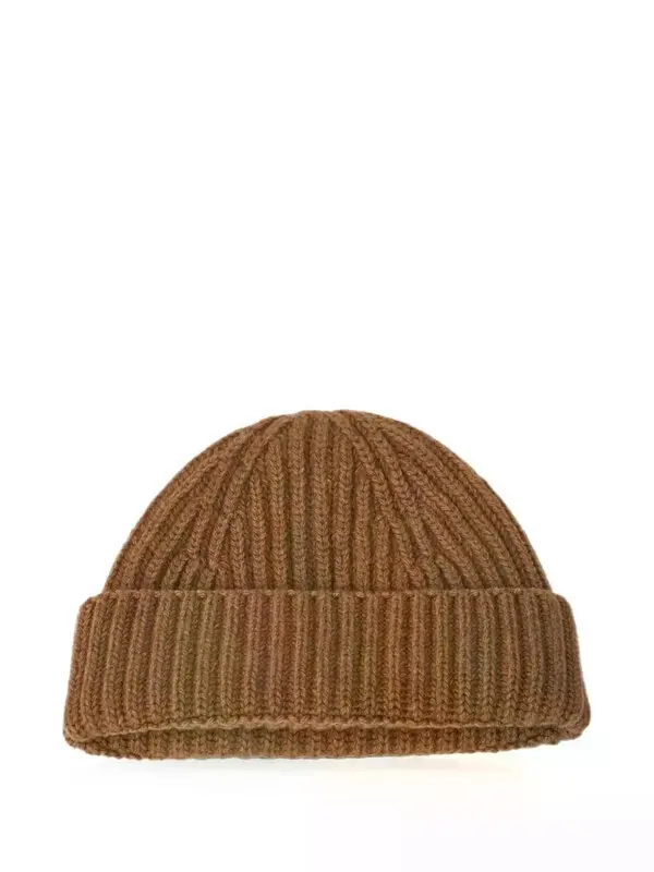 ARAGONA Ribbed-knit Beanie Hat