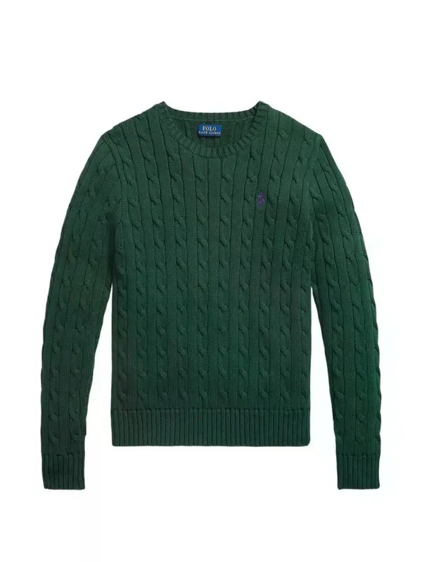 Polo Ralph Lauren Cable-knit Embroidered-logo Sweater
