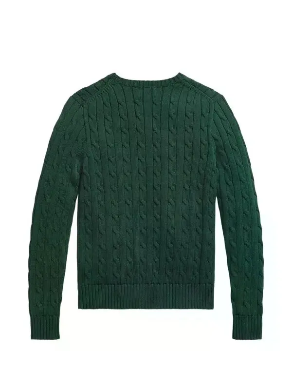 Polo Ralph Lauren Cable-knit Embroidered-logo Sweater