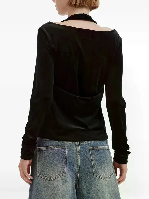 B+AB Velvet Layered-effect T-shirt