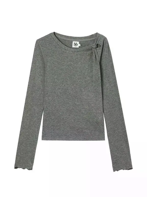 B+AB Knot-detail Long-sleeve Top - Grey
