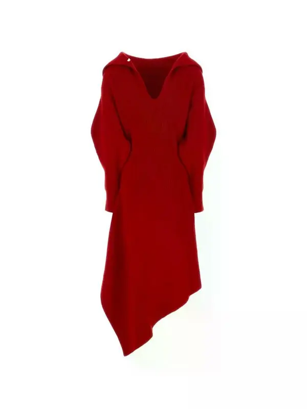Givenchy Slashed Midi Dress - Red