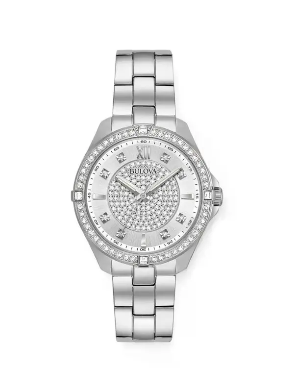 Bulova Crystal-embellished Automatic 40mm Watch