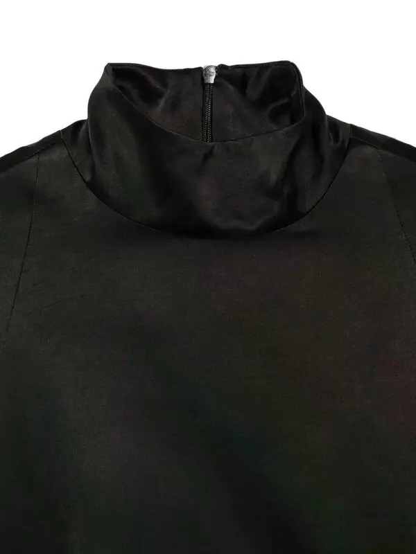 DARKPARK Satin High-neck Top