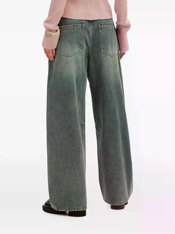 TOUT A COUP Faded-effect Wide-leg Jeans