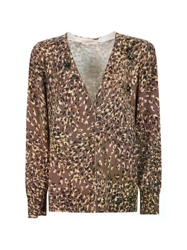 TWINSET Leopard-pattern Cardigan - Brown