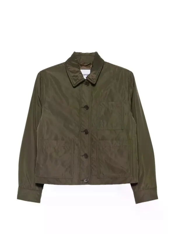 Aspesi Button-front Cropped Jacket - Green