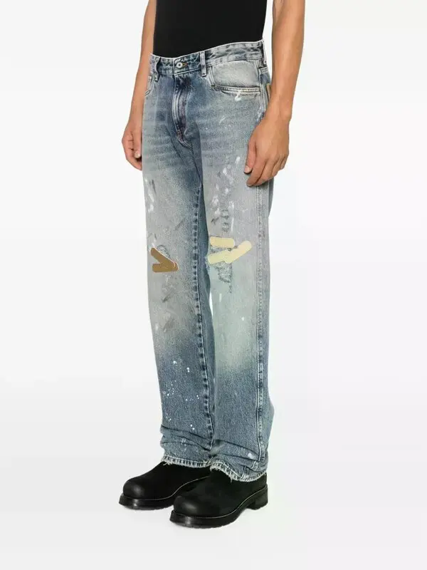 PDF Nico Distressed Paint-splatter Jeans