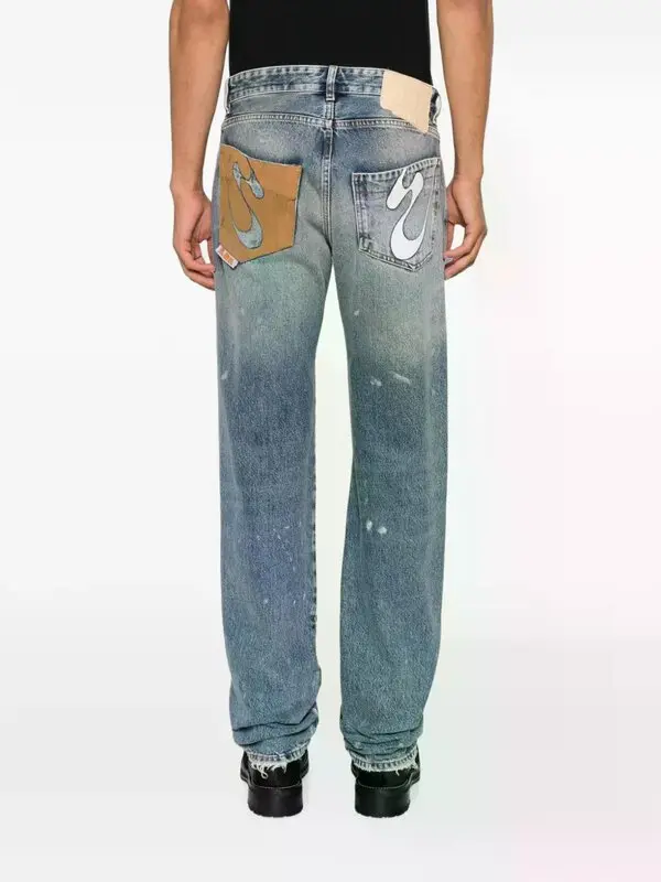 PDF Nico Distressed Paint-splatter Jeans