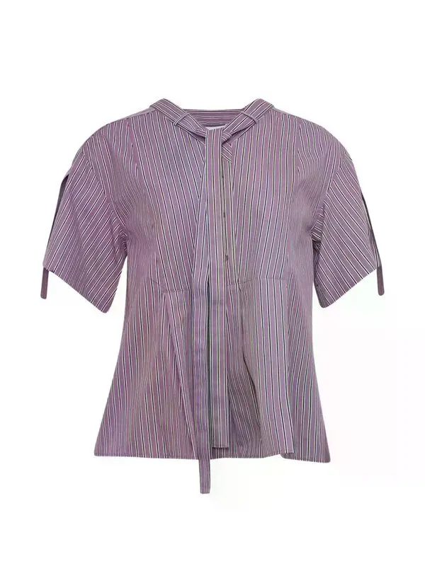 3.1 Phillip Lim Striped Short-sleeve Blouse