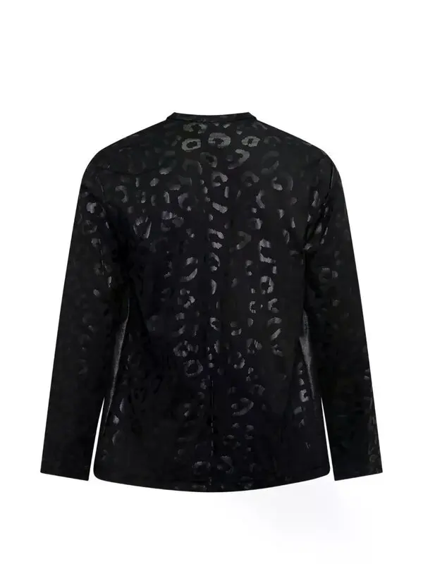 Comme Des Garçons Leopard-print Layered T-shirt - Black