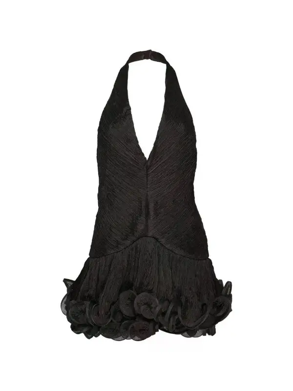 STOLEN STORES Ruffled Halterneck Mini Dress