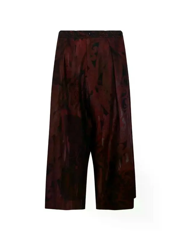 Y’s Paisley-print Wide-leg Trousers - Red